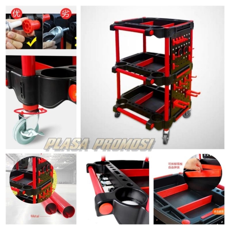 Jual Rak Bengkel Mobil Detailing Troli Cart Equipment Rak Meja Salon ...