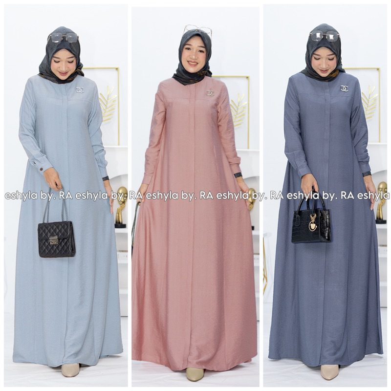 Jual RA FASHION GAMIS GA001 BIG SIZE JUMBO 3L/LD 120 cm LINEN CRINKLE PREMIUM | Shopee Indonesia