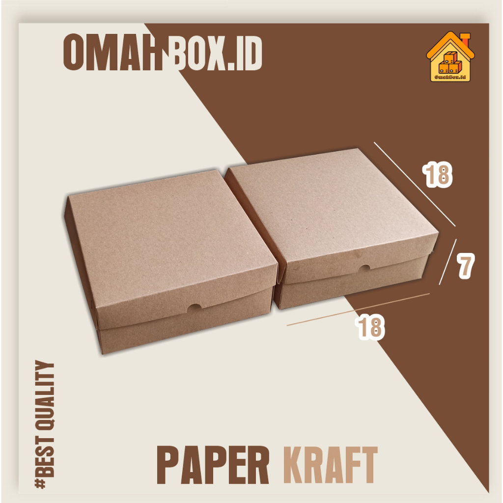 Jual Paper launch box 18x18x7 cm | laminasi Bagian dalam | box food ...