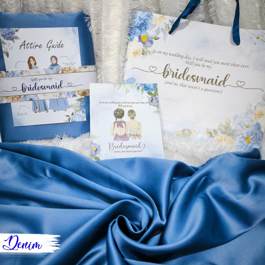 Jual PER'BIRU'AN READY PAKET LENGKAP BRIDESMAID PERBIRUAN SATIN POLOSAN ...