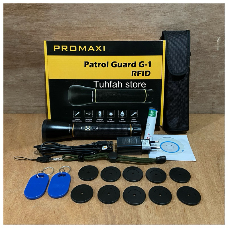 Jual Patrol Guard PROMAXI G1 watchman clock satpam keliling amano PR600 ...