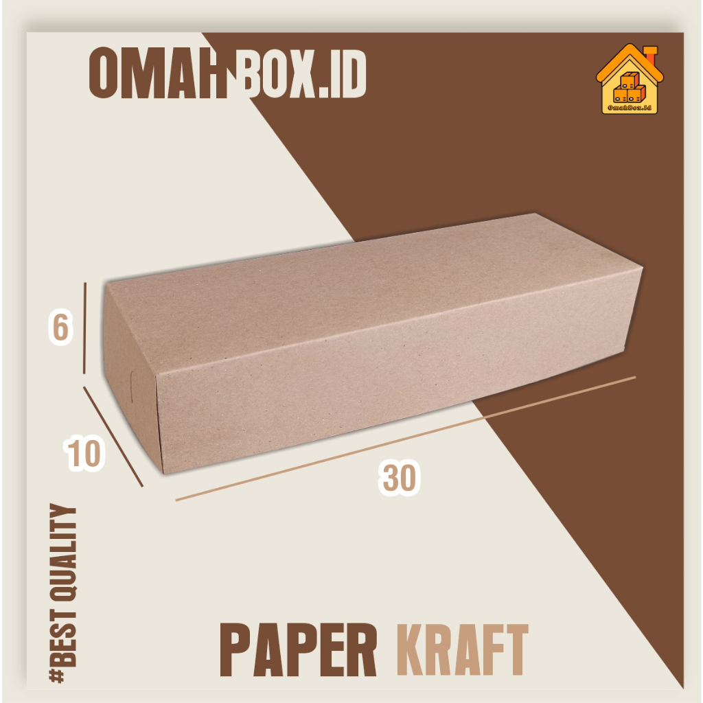Jual kemasan kraft 30x10x6 cm | Box Donat | laminasi Bagian dalam | box ...