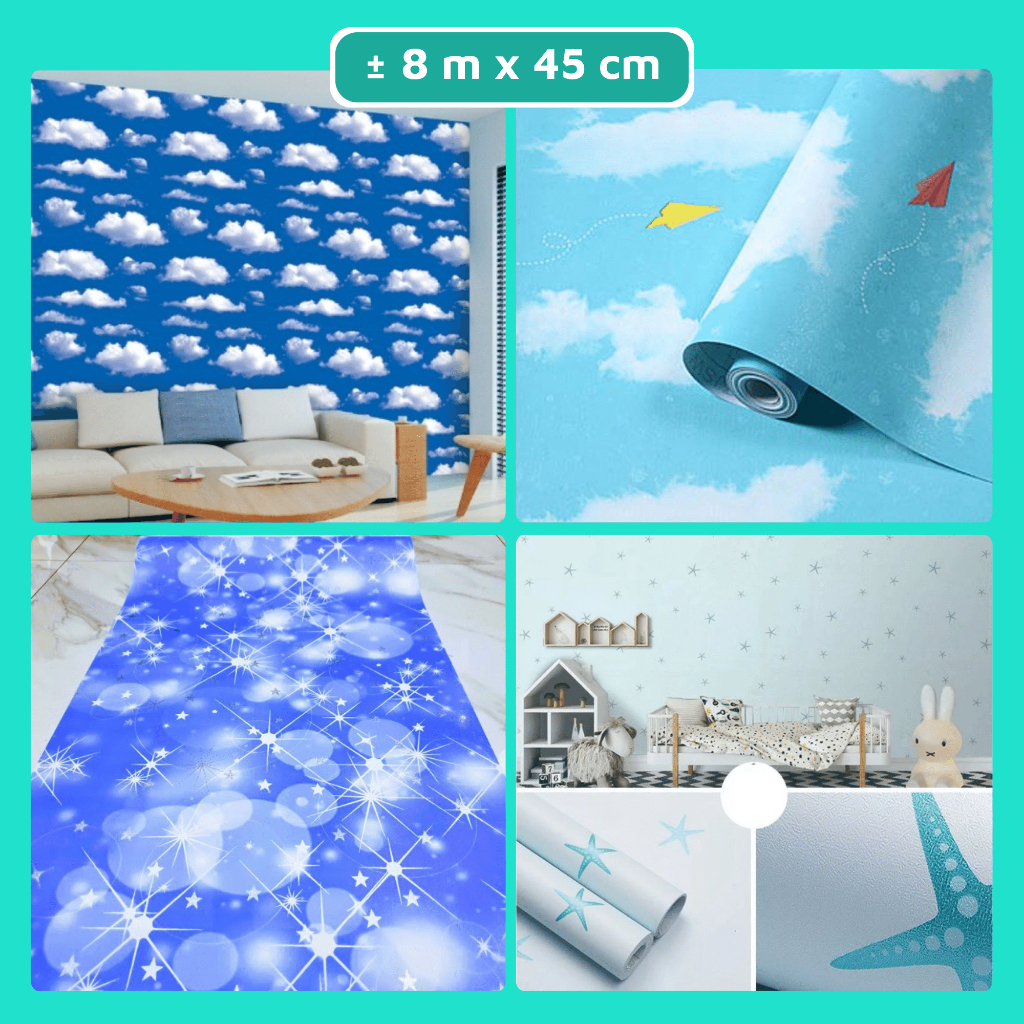 Jual Wallpaper Dinding Awan Biru Wallpaper Dinding Langit Wallpaper Dinding Angkasa Wallpaper ...