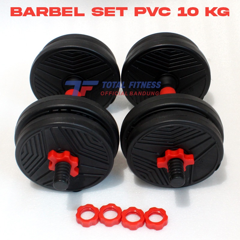 Jual Dumbell Set PVC 10kg Dumbel Barbel Plastik Alat Angkat Beban Olahraga | Shopee Indonesia