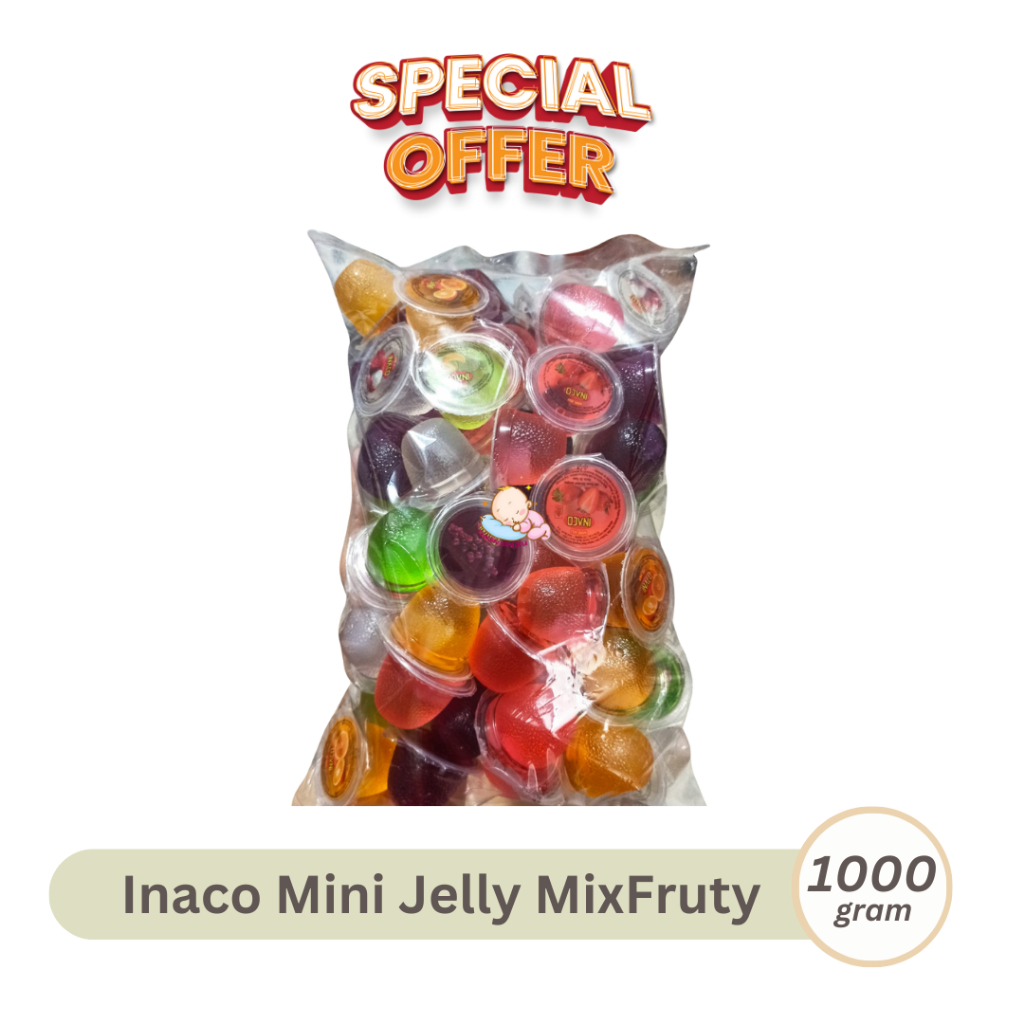 Jual Inaco Mini Jelly Mix Fruit 1kg Jeli Aneka Rasa Buah Kiloan 1000gr ...