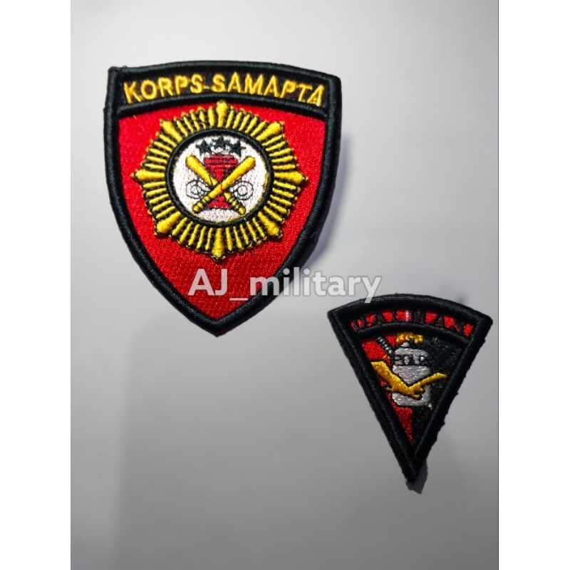 Jual emblem bordir logo korps samapta dalmas timbul 3D | Shopee Indonesia