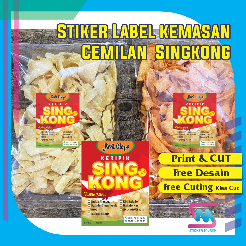 Jual Stiker Murah Bandung Sticker Label Kemasan Jualan Produk Keripik ...