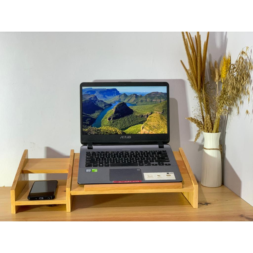 Jual Monitor stand kayu/dudukan laptop/alas monitor/meja laptop kayu ...