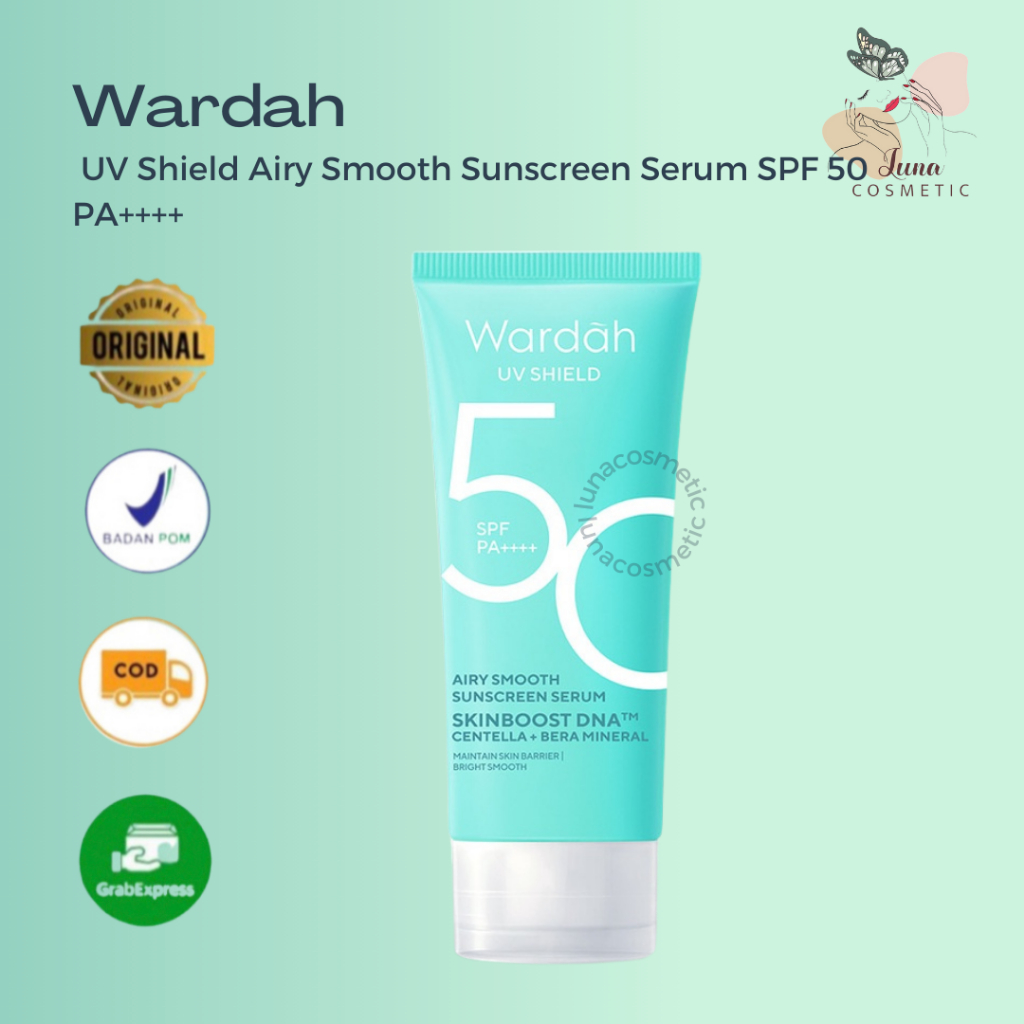 Jual Wardah UV Shield Airy Smooth Sunscreen Serum SPF 50 PA++++ | Shopee Indonesia