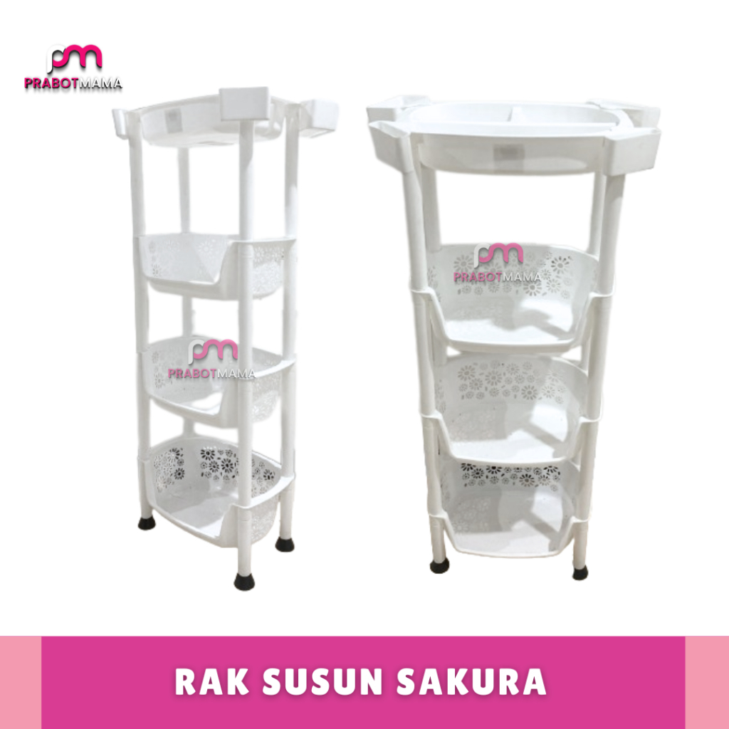 Jual Rak Roda Tinggi Putih Aesthetic Sakura - Prabotmama / Rak ...