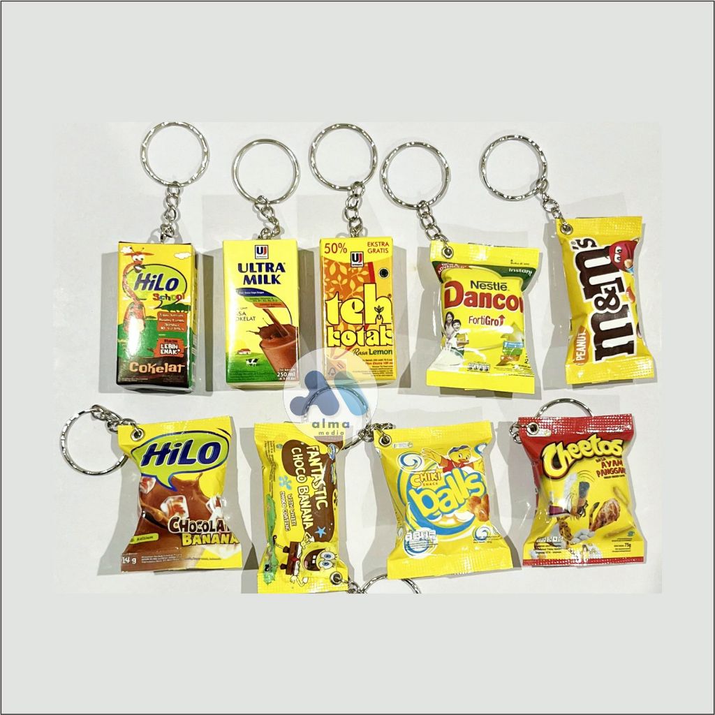 Jual [6pcsPAKET WARNA]Gantungan Kunci / GANCI UNIK Miniatur Ice Cream ...
