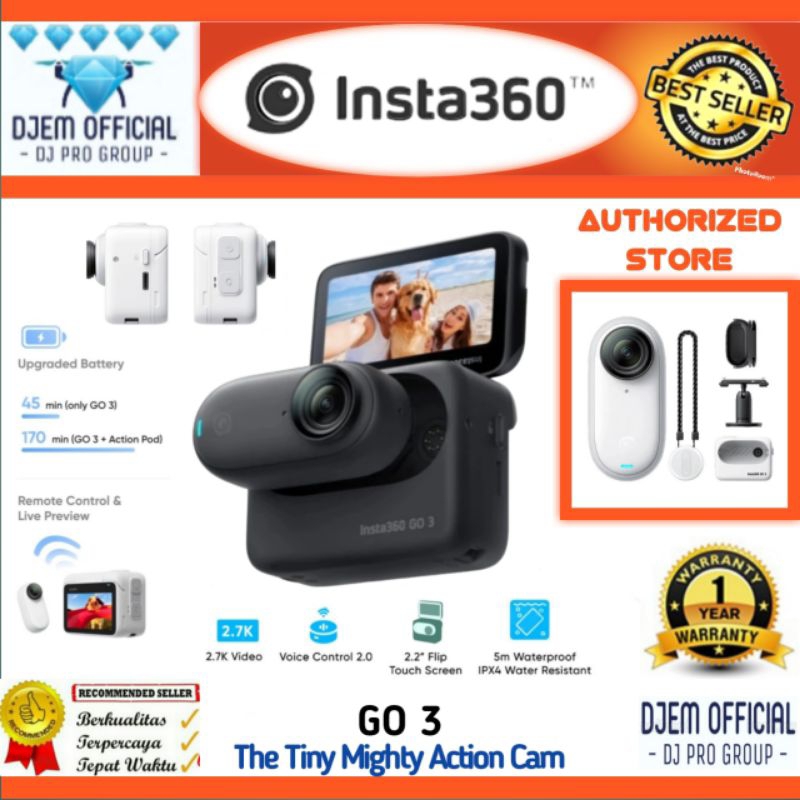 Jual INSTA360 GO 3 S Actioncam New Version 128GB The Tiny Mighty Insta ...