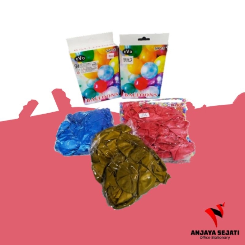 Jual Balon Polos Metalik - per pak | Shopee Indonesia