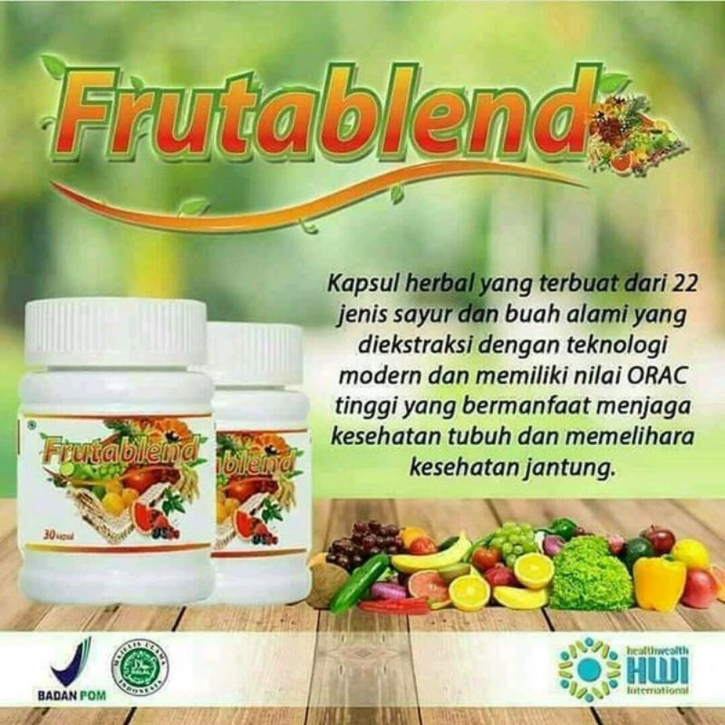 Jual Frutablend HWI isi 30 Kapsul Original / HWI Fruta blend Supplemen ...