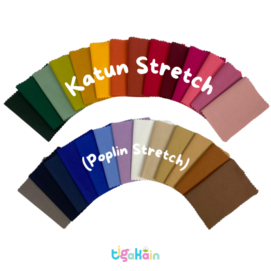 Jual 0.5 Meter Kain Katun Stretch bahan Poplin Stretch | Shopee Indonesia