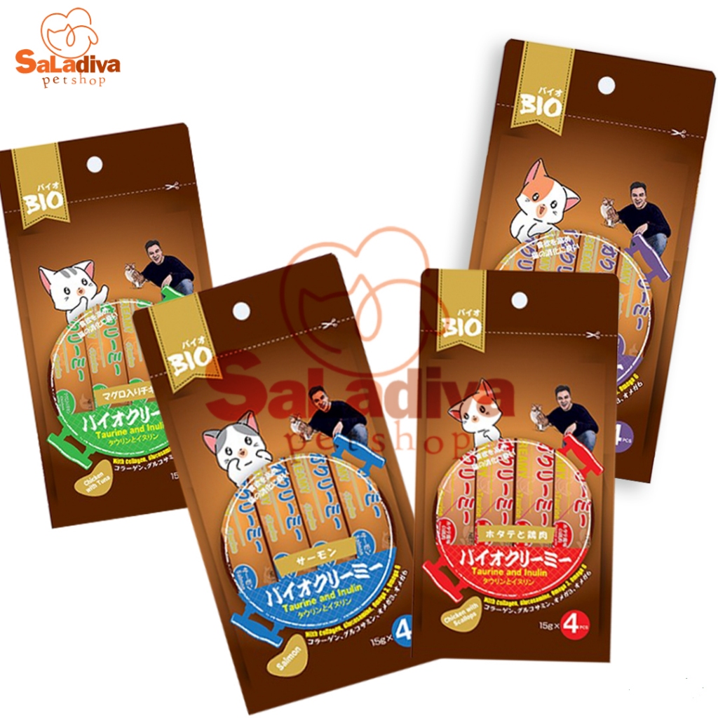 Jual Bio Creamy Cemilan Kucing Liquid / Snack Kucing 60gr | Shopee ...