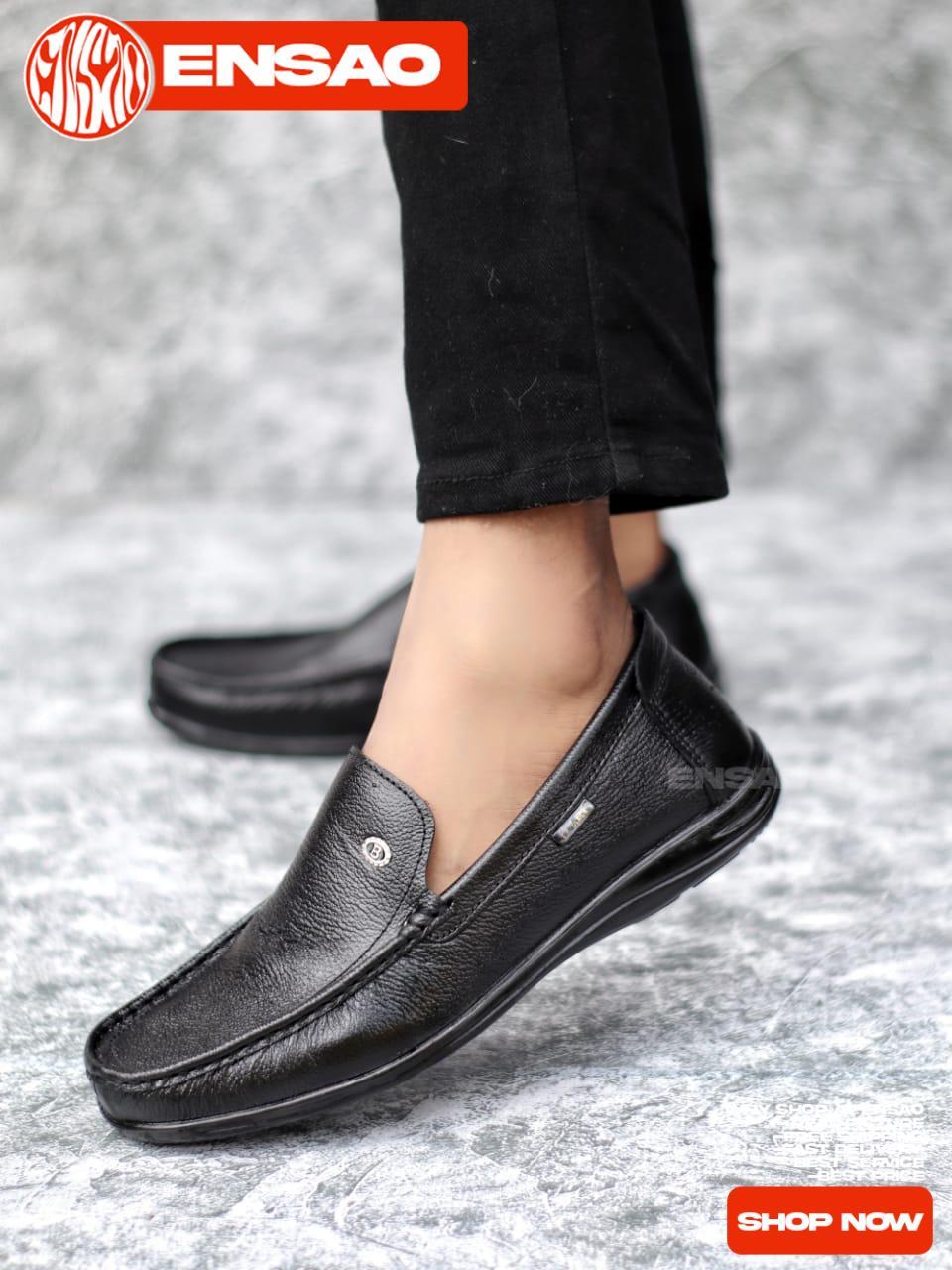 Jual Sepatu Pantofel Slop Loafers Hitam Formal Kerja Pria | Shopee ...