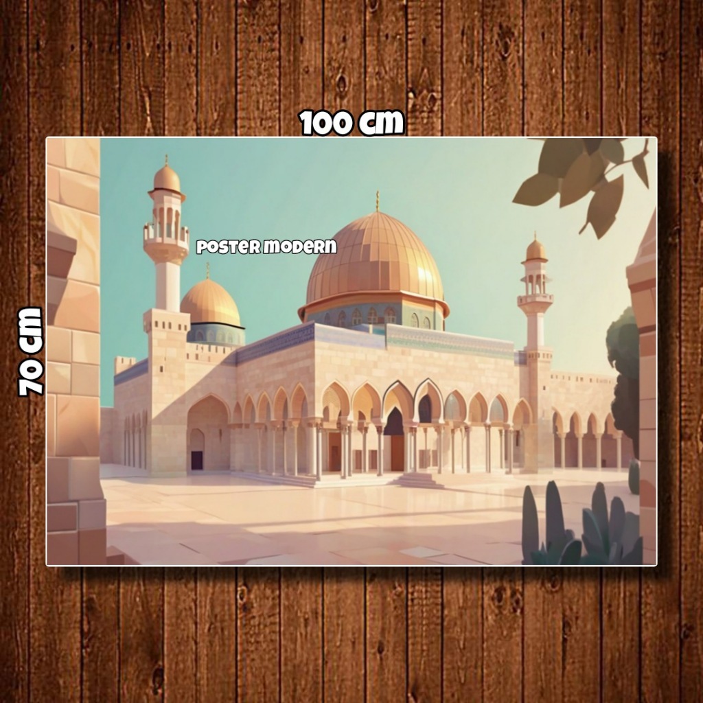 Jual LUKISAN POSTER CETAK BIG JUMBO MASJID AL AQSA PALESTINA Code 112 ...