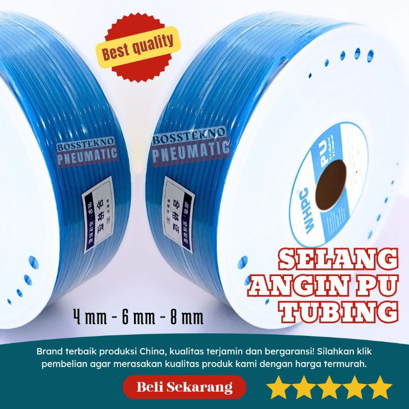 Jual 1 Roll SELANG PU TUBING SELANG ANGIN ukuran 6mm x 4mm 200 M | Shopee Indonesia