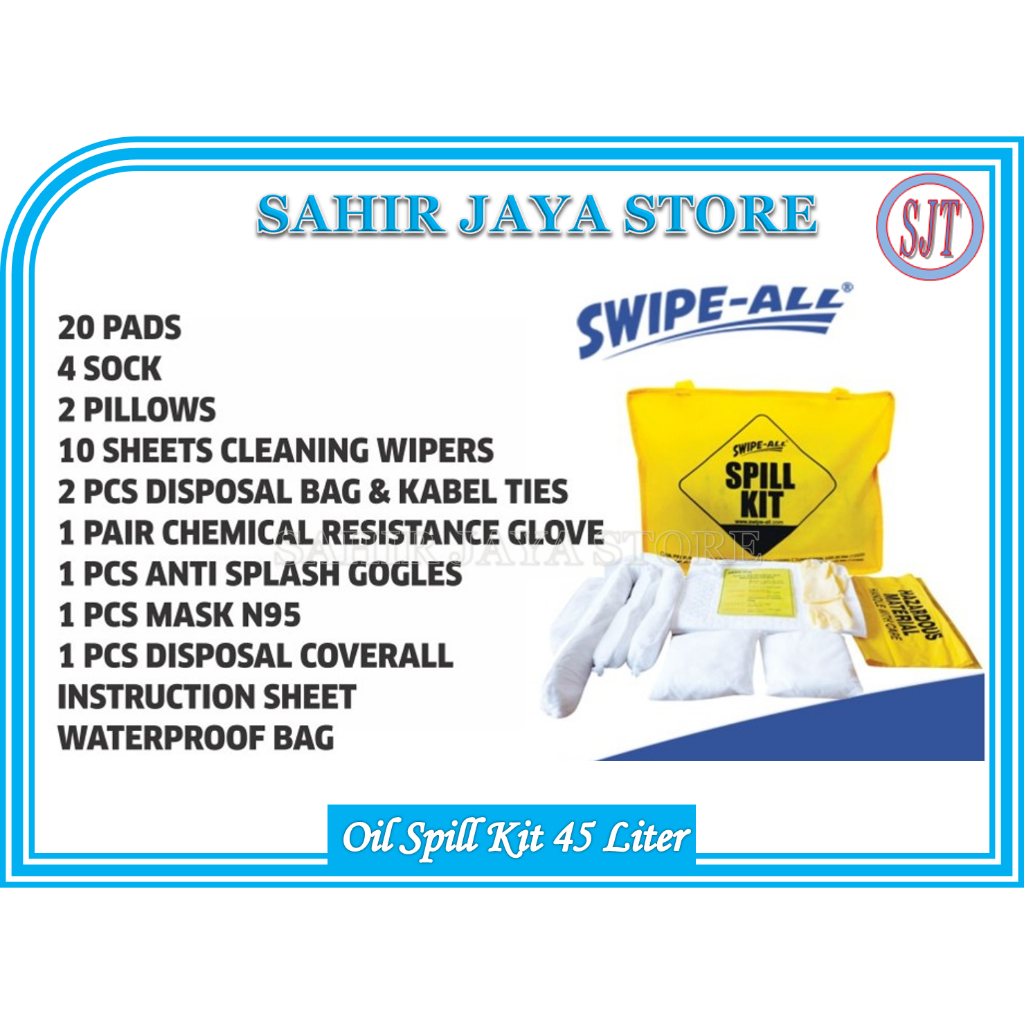 Jual Oil Spill Kit 45 Liter Oil Spill Kit 45L Kemasan SoftBag SWIPE-ALL P88 | Shopee Indonesia
