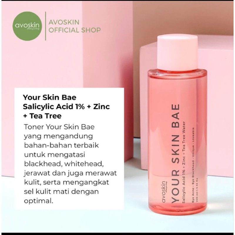 Jual YourSkinBae Salicylic acid 1%+Zinc+TeaTree Toner avoskin 100ml ...