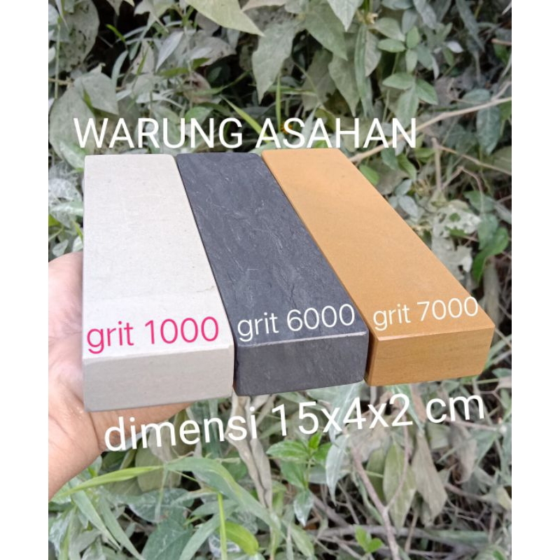Jual batu asahan pisau terbaik 1set isi 3pcs grit 1000 6000 7000 ...