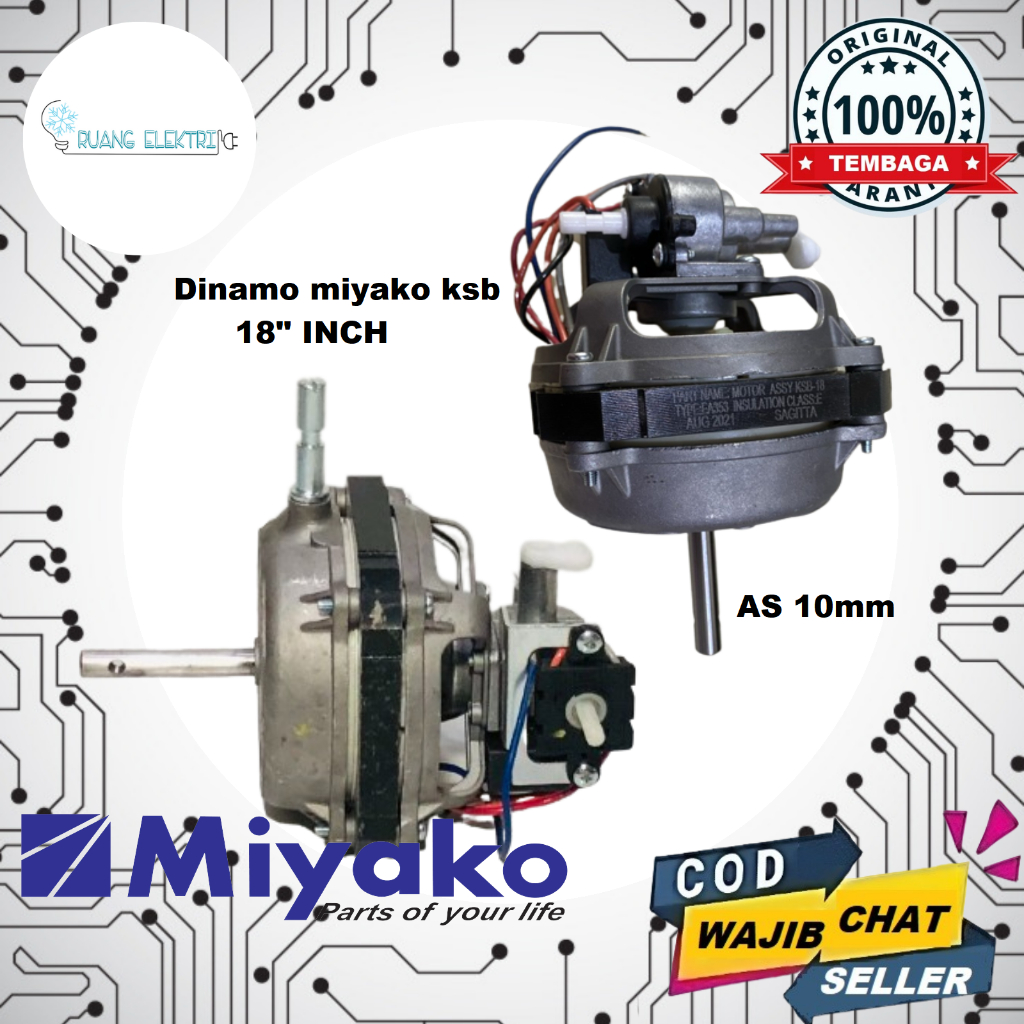 Jual Dinamo kipas Angin Miyako Turnado 18 inch Original KSB - 18 KLB | Shopee Indonesia