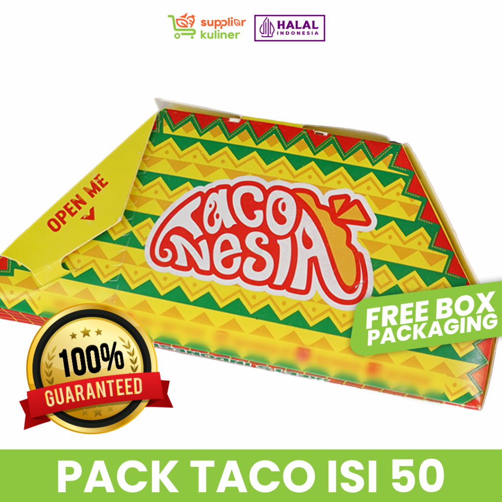 Jual TACO BOX PAPER FOOD GRADE. / DUS TACO / PACK TACO ( BISA CUSTOM ...