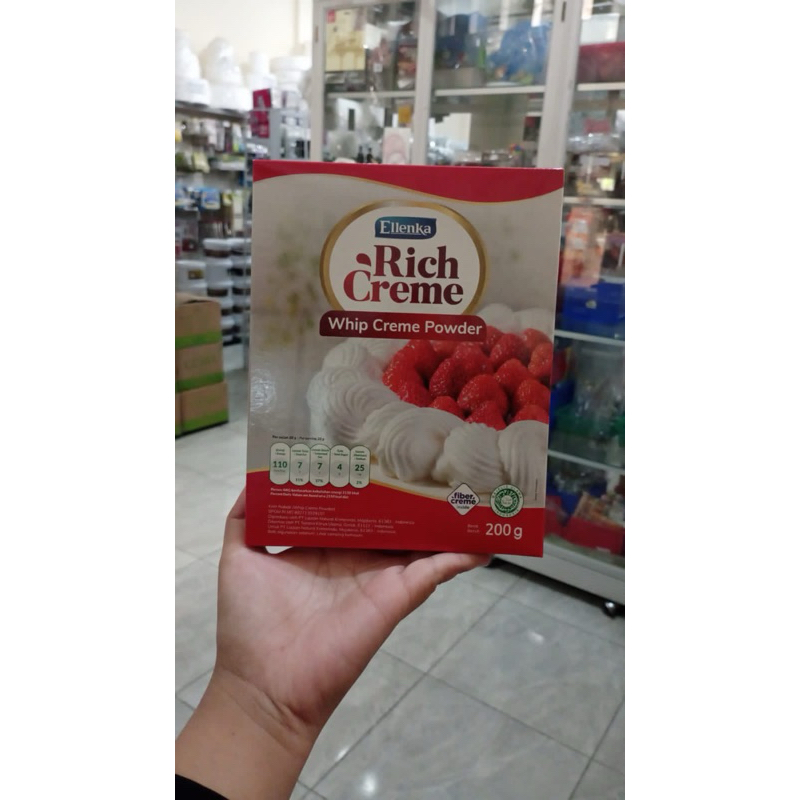 Jual Rich Creme Ellenka Whip Creme Powder Kemasan 200g | Shopee Indonesia