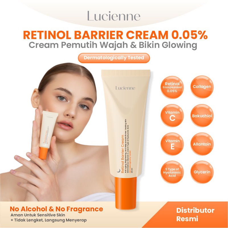 Jual READY STOCK NEW RETINOL HPR BARRIER+ CREAM LUCIENNE NIGHT Cream ...