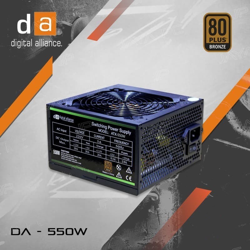 Jual Digital Alliance DA 550Watt PSU/ Power Supply - 550 W 80+ Plus ...