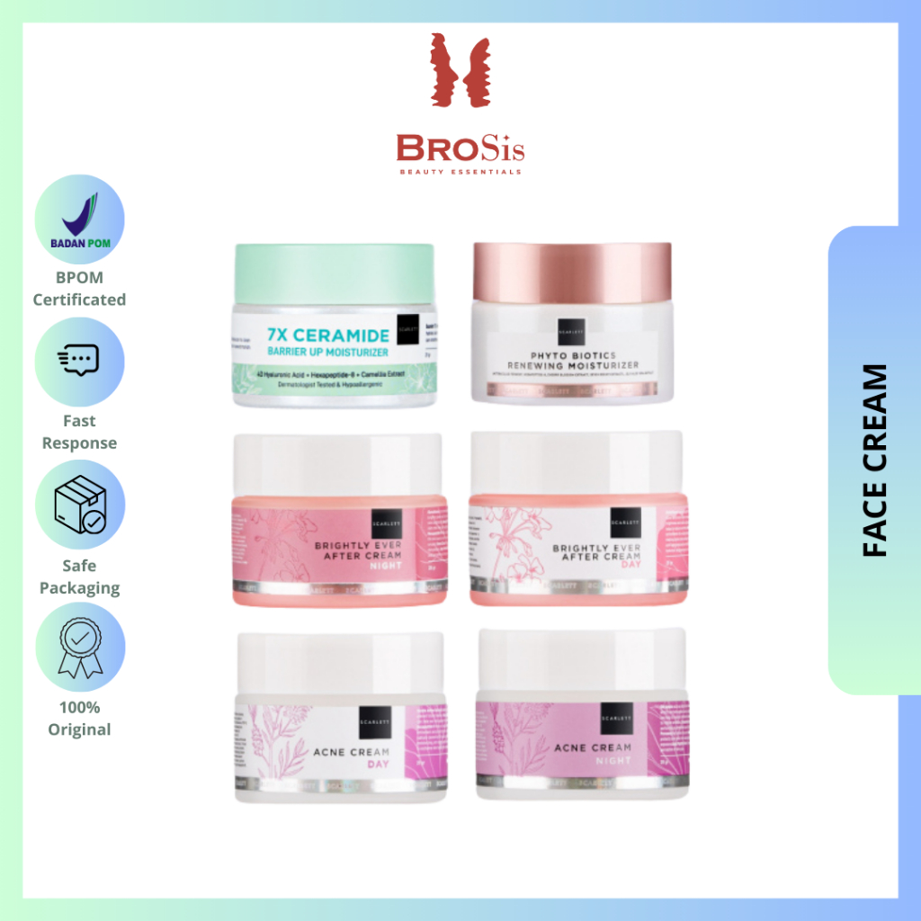 Jual Scarlett Whitening Cream Series | 7X Ceramide Moisturizer ...