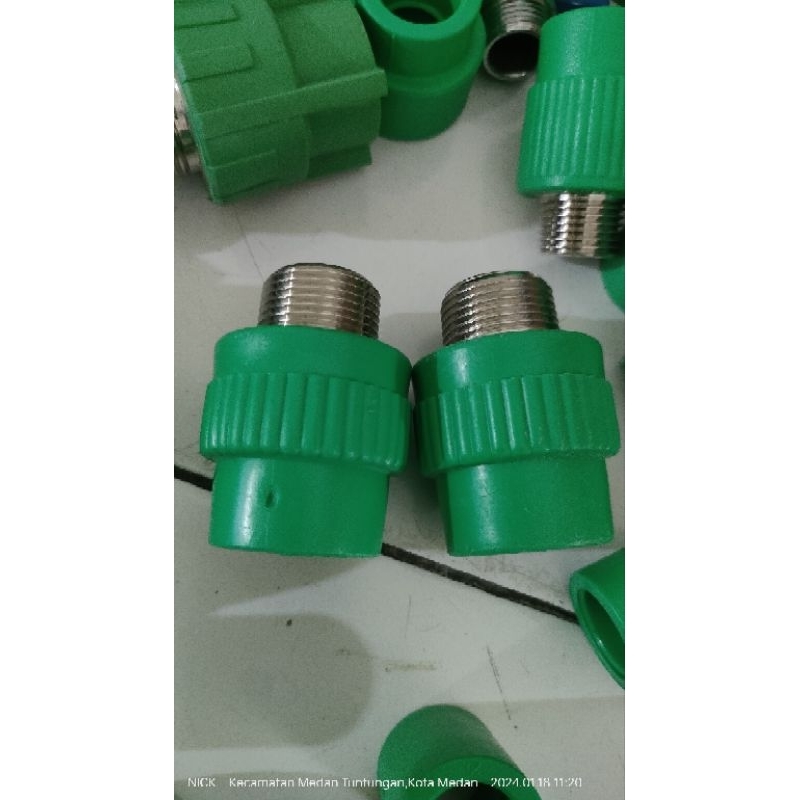 Jual SOK DRAT LUAR PPR RUCIKA 3/4" inch GREEN Male Thread Joint SDL 25 ...