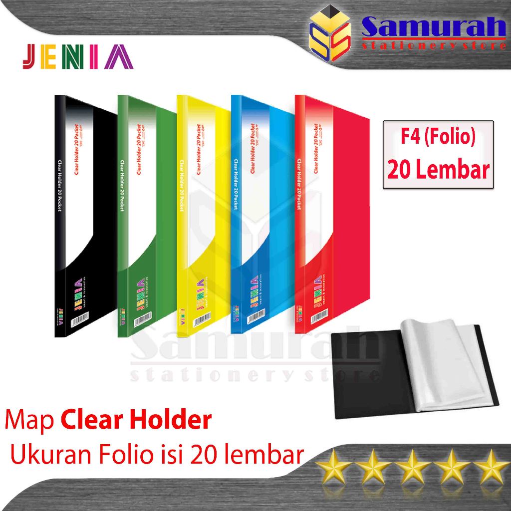 Jual Map Clear Holder 20 Pocket Polos Folio Jenia / Album Plastik isi ...