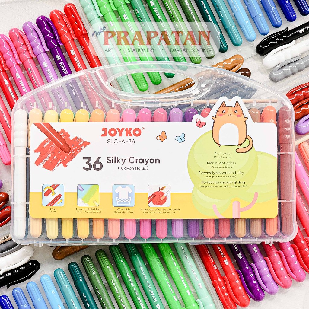 Jual Joyko Silky Crayon Set SLC-A-36 | Crayon Silky | Shopee Indonesia
