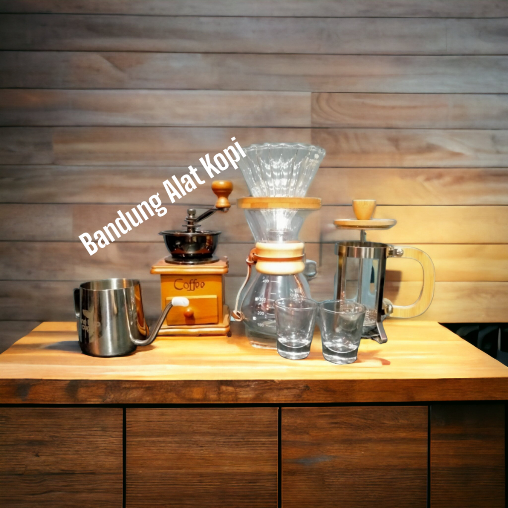 Jual paket alat kopi manual brewing v60 wooden | Shopee Indonesia
