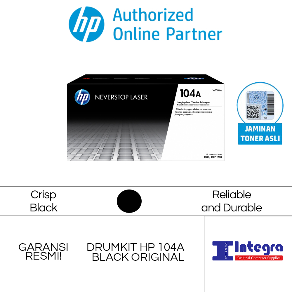 Jual Toner HP 104A Blk Laser Imaging Drum ( W1104A ) for Printer HP ...