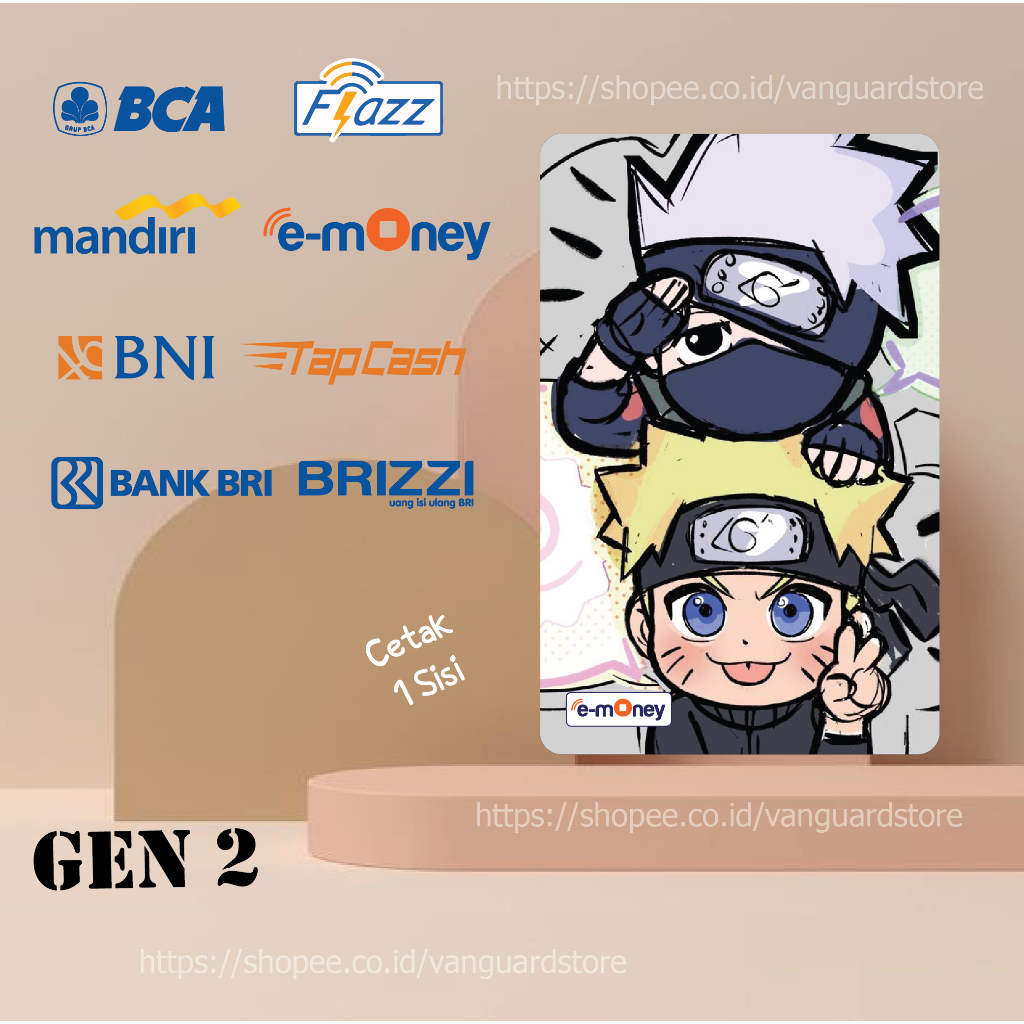 Jual KARTU E MONEY E TOLL ANIME NARUTO CUTE KARTUN EMONEY MANDIRI FLAZZ ...
