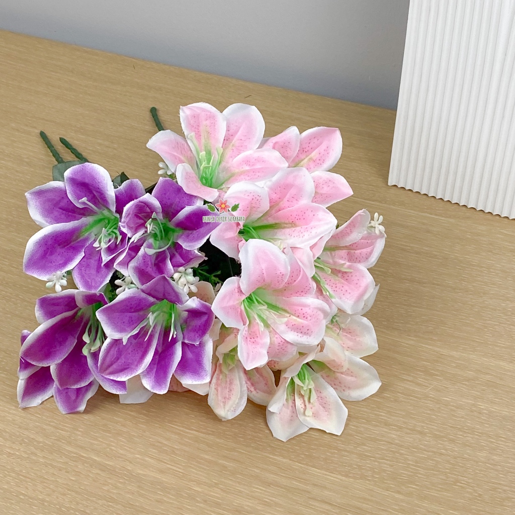 Jual Bunga Lily CasaBlanca X5 Artificial / Bunga Hias / Bunga Dekor ...
