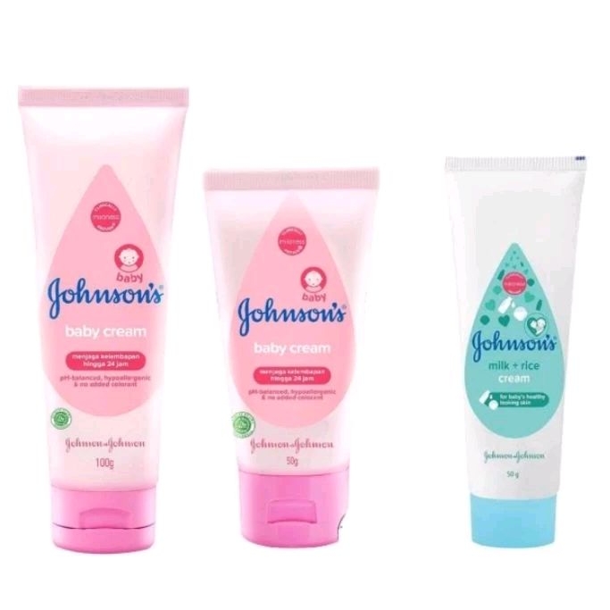 Jual Johnson's Baby Cream Tube Milk Rice Original Pink 100gr 50gr ...