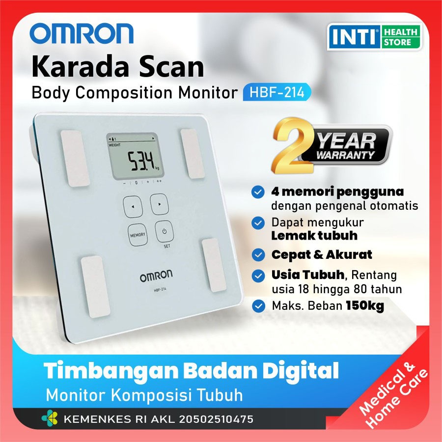 Jual Omron | Timbangan Badan Digital HBF-214 | Timbangan Karada Scan ...