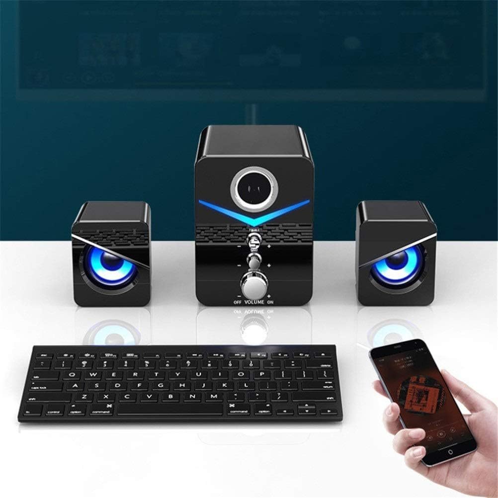 Jual Speaker Desktop Wired Bluetooth 5.0 Stereo 9D LED RGB Dilengkapi ...