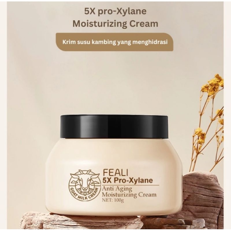 Jual [BPOM] FEALI 5X Pro-Xylane Goat Milk Anti Aging and Moisturizer Cream | Shopee Indonesia