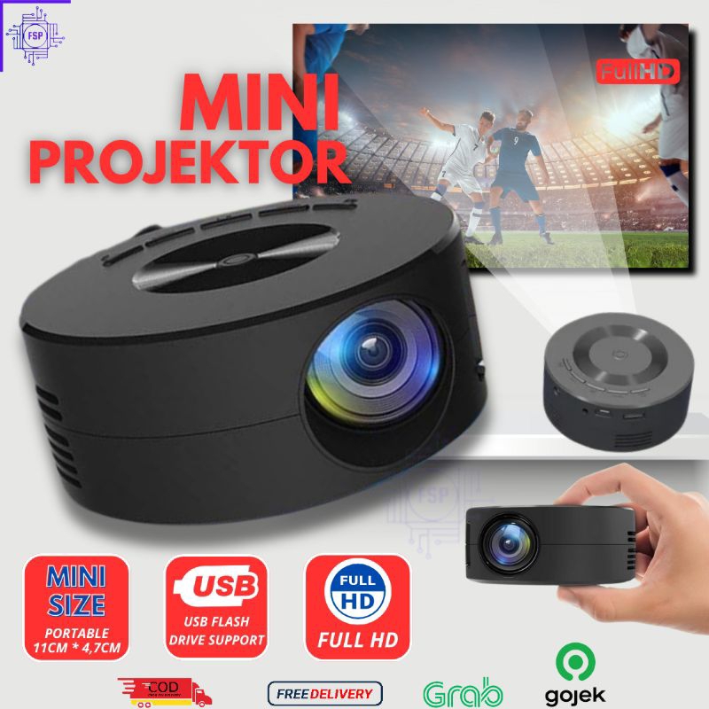 Jual [New 2025] Mini Proyektor / Projector LED FULL HD bisa Connect ...