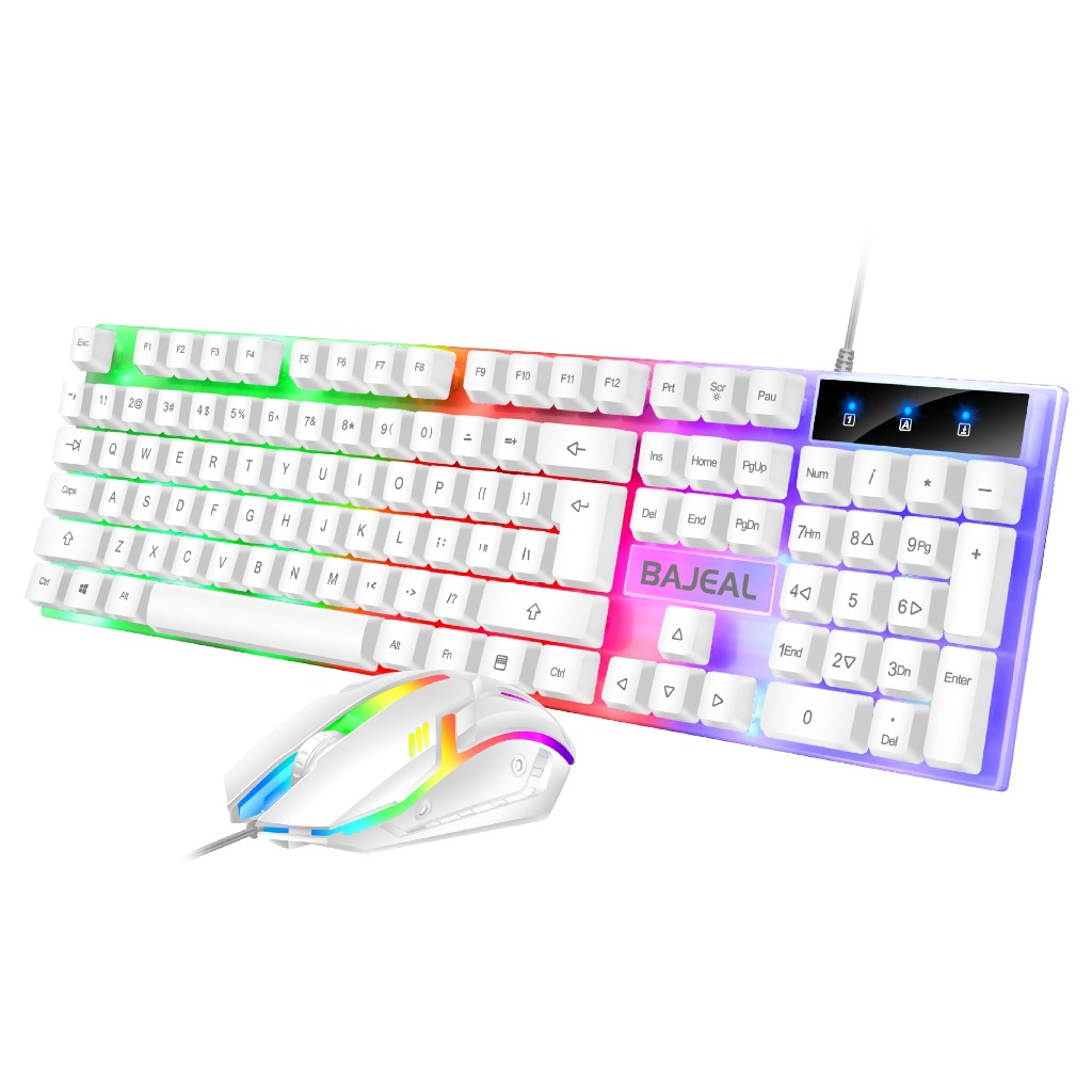 Jual SKU-1043 KEYBOARD MOUSE GAMING BAJEAL T350 COMBO LED BACKLIGHT ...