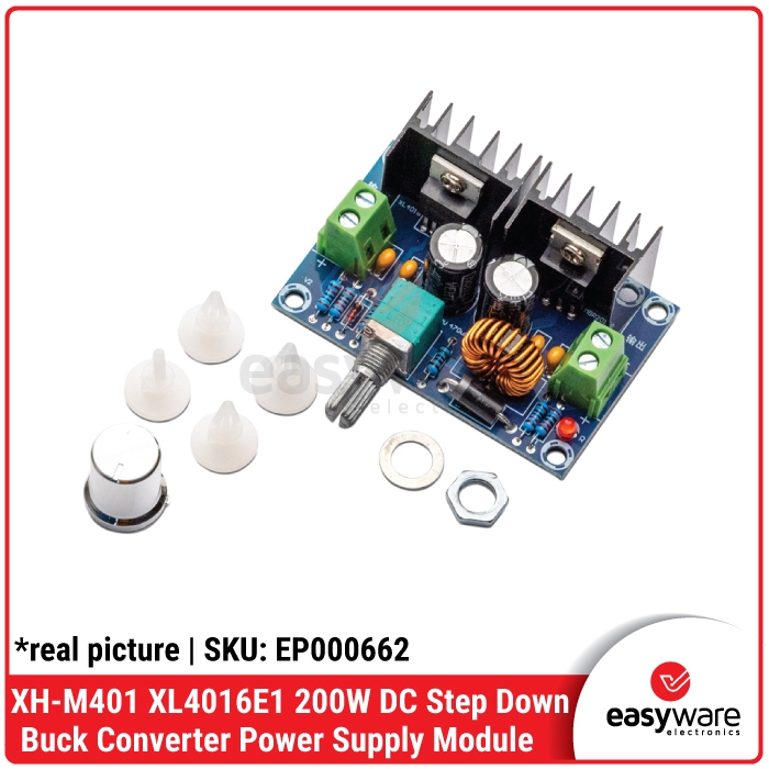 Jual XH-M401 XL4016E1 200W DC-DC Step Down Buck Converter Power Supply Module | Shopee Indonesia