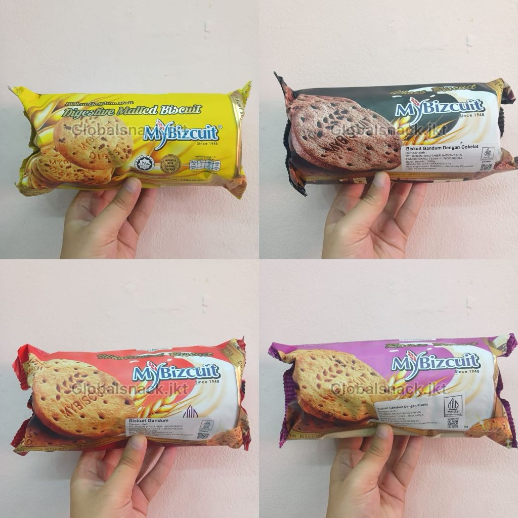 Jual MYBIZCUIT DIGESTIVE MALTED BISCUIT / WHOLEMEAL BISKUIT / RAISIN ...