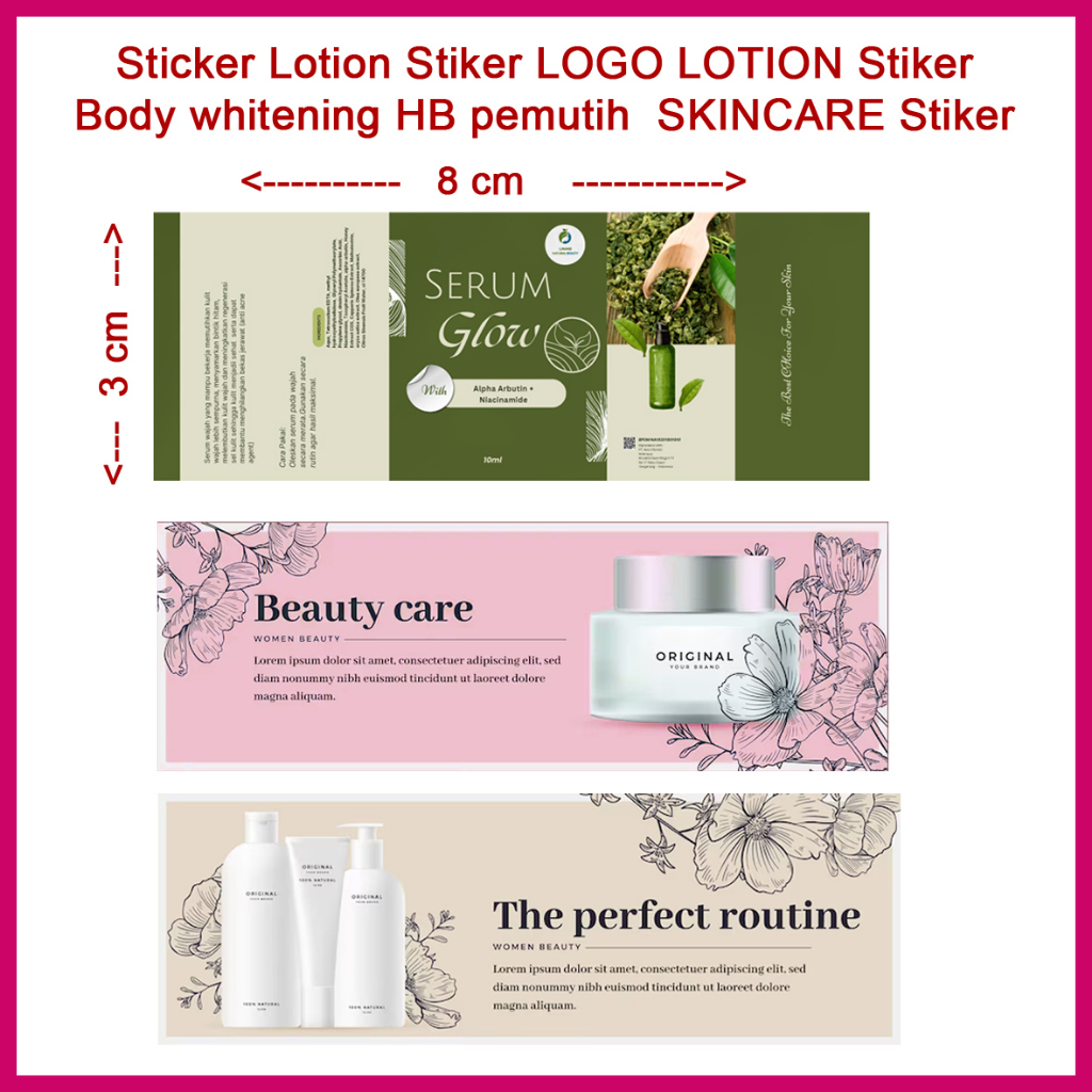 Jual Label Sticker Botol Kemasan Kosmetik, Makanan, Sambal - Isi 100 ...