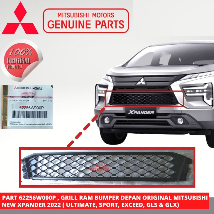 Jual GRILLE BUMPER DEPAN BAWAH XPANDER FACELIFT 62256W000P | Shopee ...
