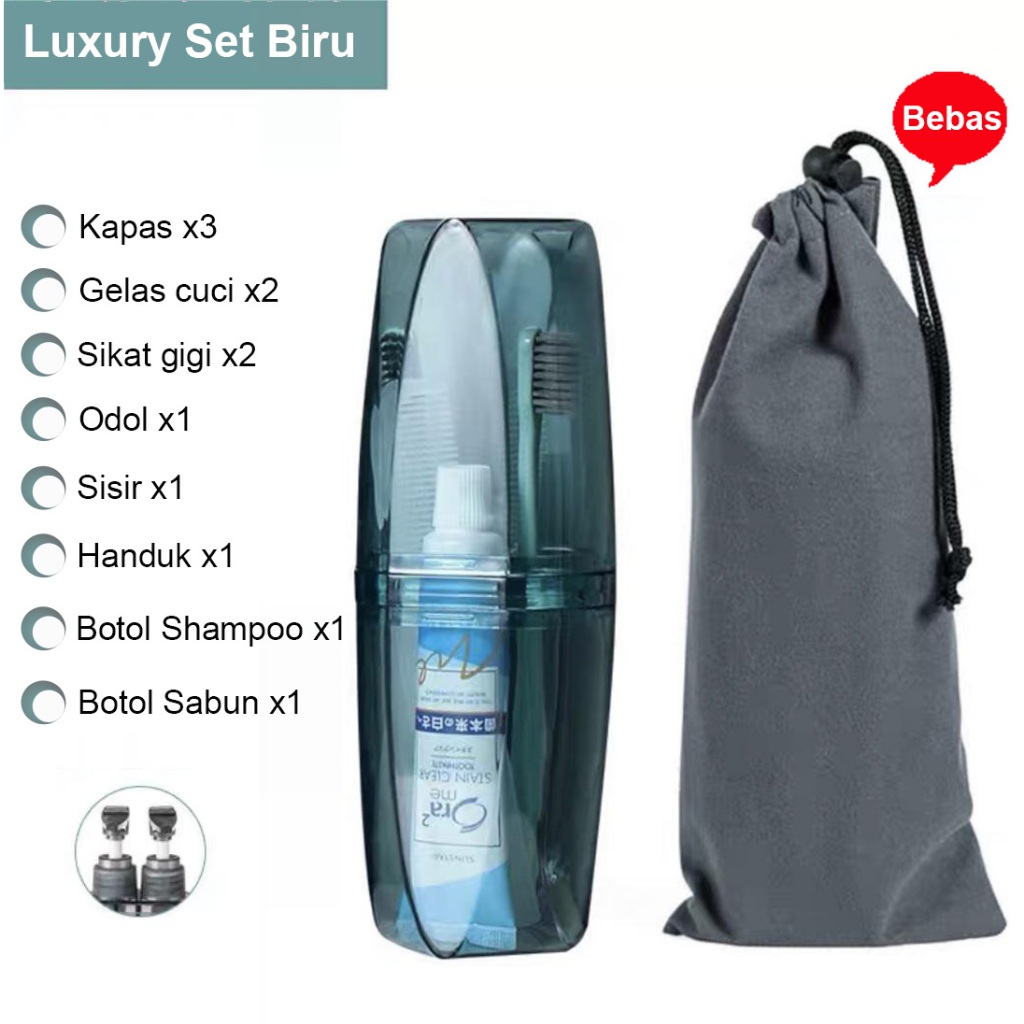 Jual MOMODA 5 in 1 Toiletries Kit Botol Travel Portable Tempat ...